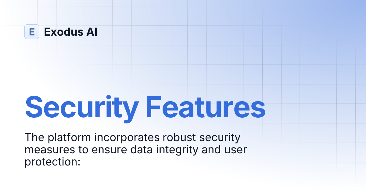 Security Features | Exodus AI